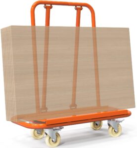 yintatech 3000lbs drywall cart dolly, heavy duty drywall sheet cart with 4 swivel wheels, orange