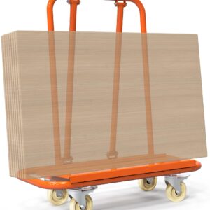 YINTATECH 3000lbs Drywall Cart Dolly, Heavy Duty Drywall Sheet Cart with 4 Swivel Wheels, Orange