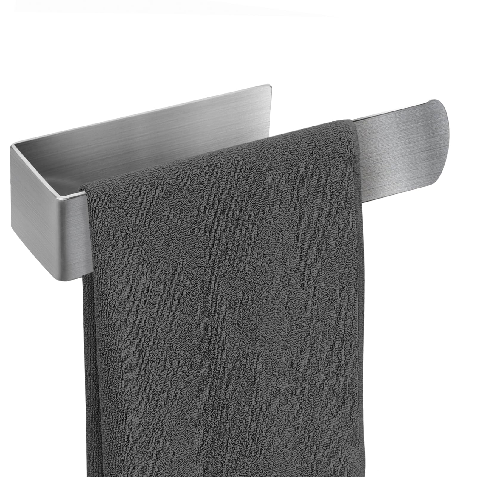 simgoonew Hand Towel Holder, Self Adhesive Towel Ring, SUS 304 Stainless Steel Brushed Towel Racks, Towel Bar for Bathroom Wall, Kitchen