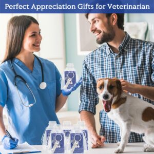 XunYee 15 Sets Christmas Vet Tech Gifts Veterinarian Thank You Keychains Paw Print Appreciation Keychains Inspirational Thank You Cards Organza Bags Appreciation Gifts Bulk for Coworker Assistant