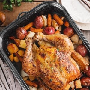 Roasting Pan With Lid and Rack, 21” Rectangular Roasting Pan, 25lb Turkey Roaster Pot, Large Oven Roaster Tray for Baking Turkey, V-Rack and Versatile Lid Bone Turkey Baster by JY COOKMENT