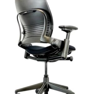 Steelcase Leap V2 - Fully Loaded w/Lumbar Support (Renewed) (Black Fabric - Black Frame)