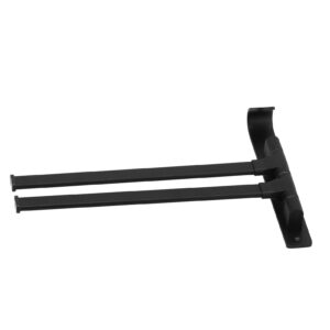 Apexare Swivel Towel Rack, Rotating Collapsible Towel Bar Wall Mounted Space Aluminum Holder, Modern Matte Black Drying Rack, for Bathroom, Kitchen, Balcony, Laundry, Bedroom