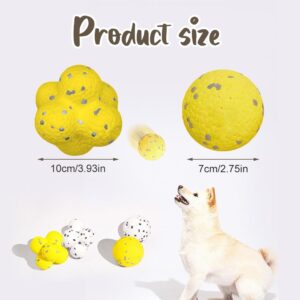 Calming Balls for Dogs, 2024 New Mellow Dog Calming Ball, Durable Chew Toys Tennis Ball Interactive Chewing Toys Calming Ball for Large Dog Medium Dog and Puppies (Round+Irregular)