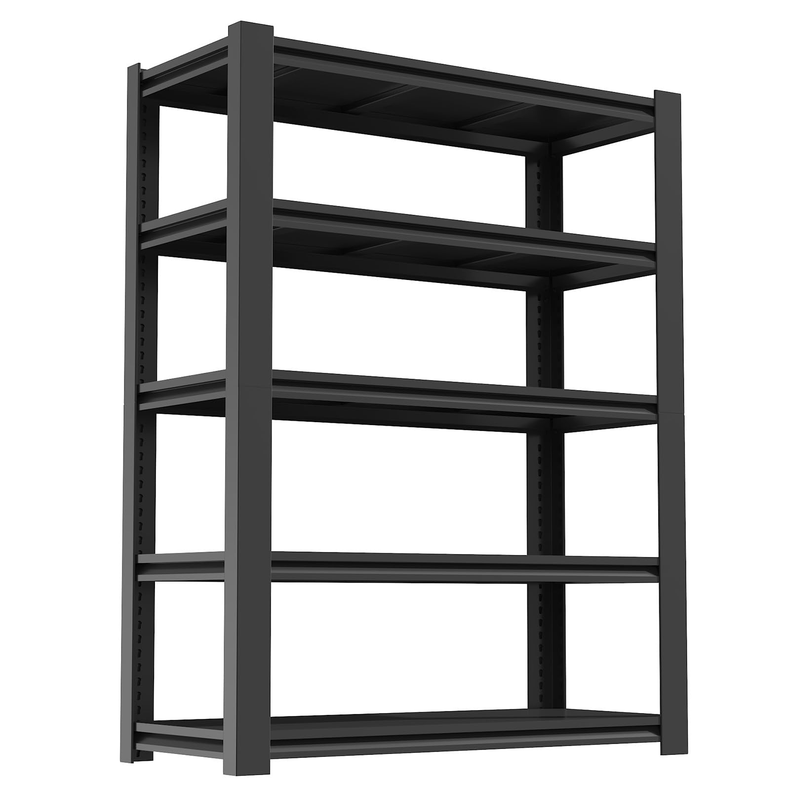 AQY 72" H|48" W Garage Shelving Heavy Duty, Metal Adjustable 5 Tier Storage Shelves, Garage Industrial Shelving Utility Racks for Kitchen, Industrial, Warehouse, Basement, Workshop (72" Hx48 Wx24 D)