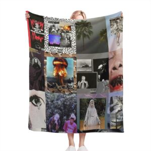 dustinca suicide boys album collage flannel air conditioning blanket home decor fleece blanket 30x40 inch