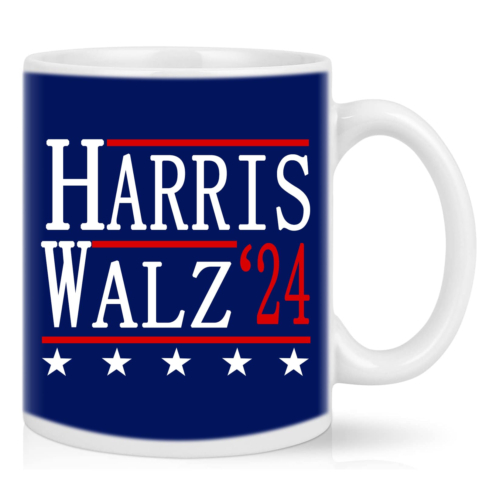 WENSSY Harris Walz 2024 Mug, Harris 2024 Election Mug, Harris for President of The United States Mug, Kamala Harris Tim Walz Waltz for President Mug, 11 Ounce Blue