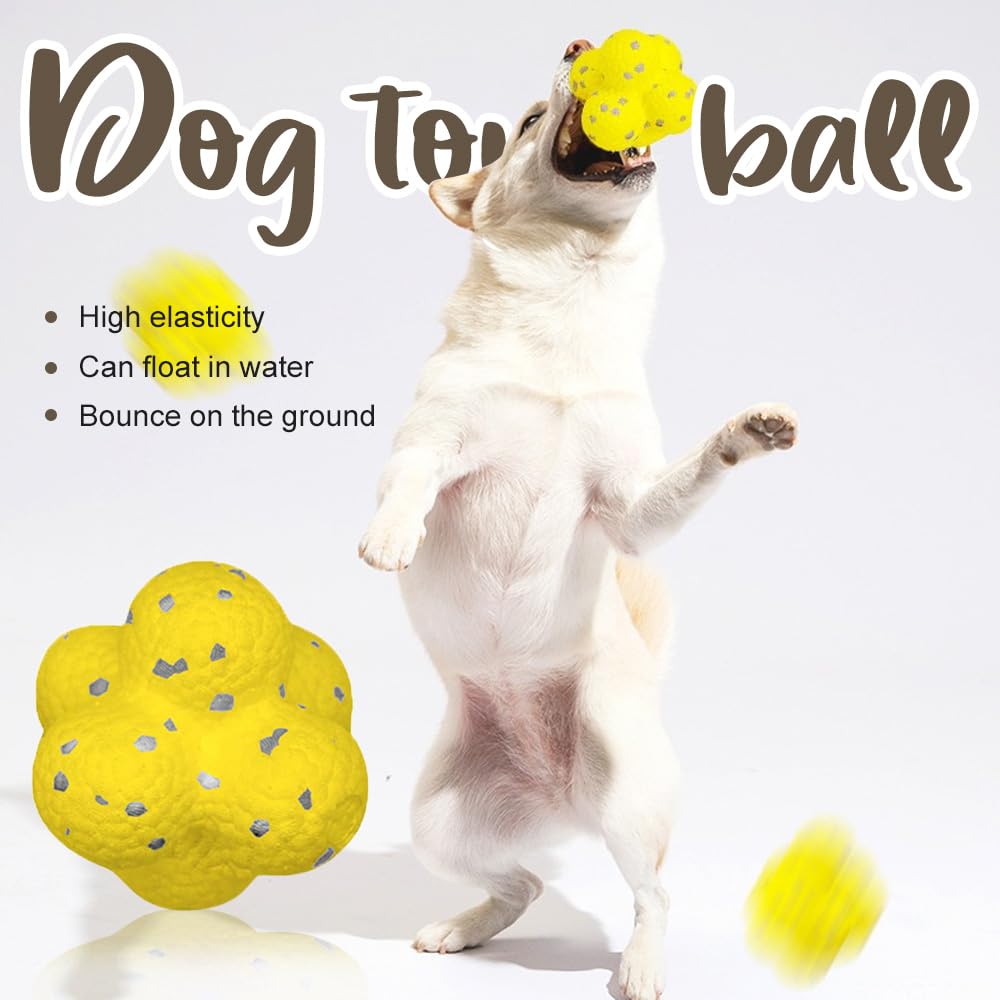 Calming Balls for Dogs, 2024 New Mellow Dog Calming Ball, Durable Chew Toys Tennis Ball Interactive Chewing Toys Calming Ball for Large Dog Medium Dog and Puppies (Round+Irregular)