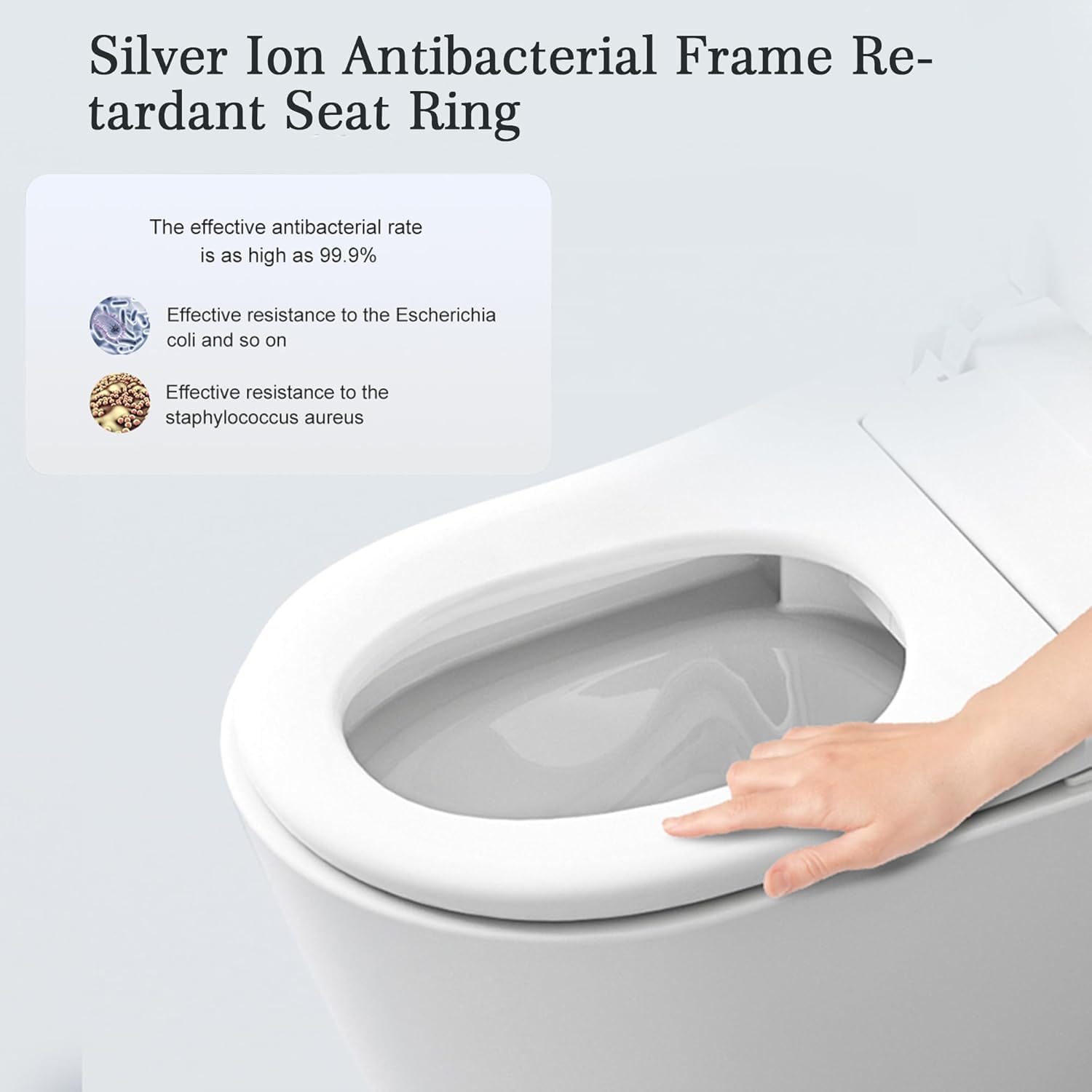 Smart Toilet with Auto Open/Close Lid, Bidet Toilet Pump-assisted, Blackout Flush, Heated Seat, Dual Auto Flush, Warm Water, Foot Sensor Operation, Tankless Elongated Toilets with LED Display