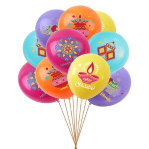 50 pcs happy diwali party decorations,12 inch happy diwali balloons,diwali hanging decorations,diwali latex balloons for indian deepavali themed party decoration