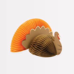 meri meri turkey place cards (pack of 8), 6" x 3" x 4.375" thanksgiving place cards, reusable thanksgiving table decor