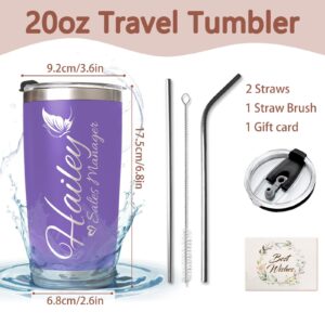 Personalized Tumbler Custom Coffee Tumbler Laser Engrave with Name 20 Oz Stainless Steel Travel Tumbler Cup Mug Personalized Gifts for Birthday Christmas Anniversary for Men Women Kids