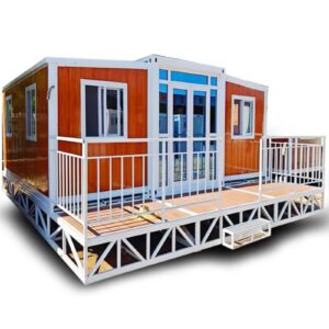 Double Wings Folding Container House with Kitchen and Bath for Office Building