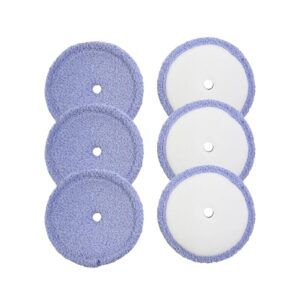 lchongming 6pcs washable mother yarn and microfiber mop pads. compatible for everybot, edge, rs700 rs500 robot mop cloths replacement accessory.mop pads