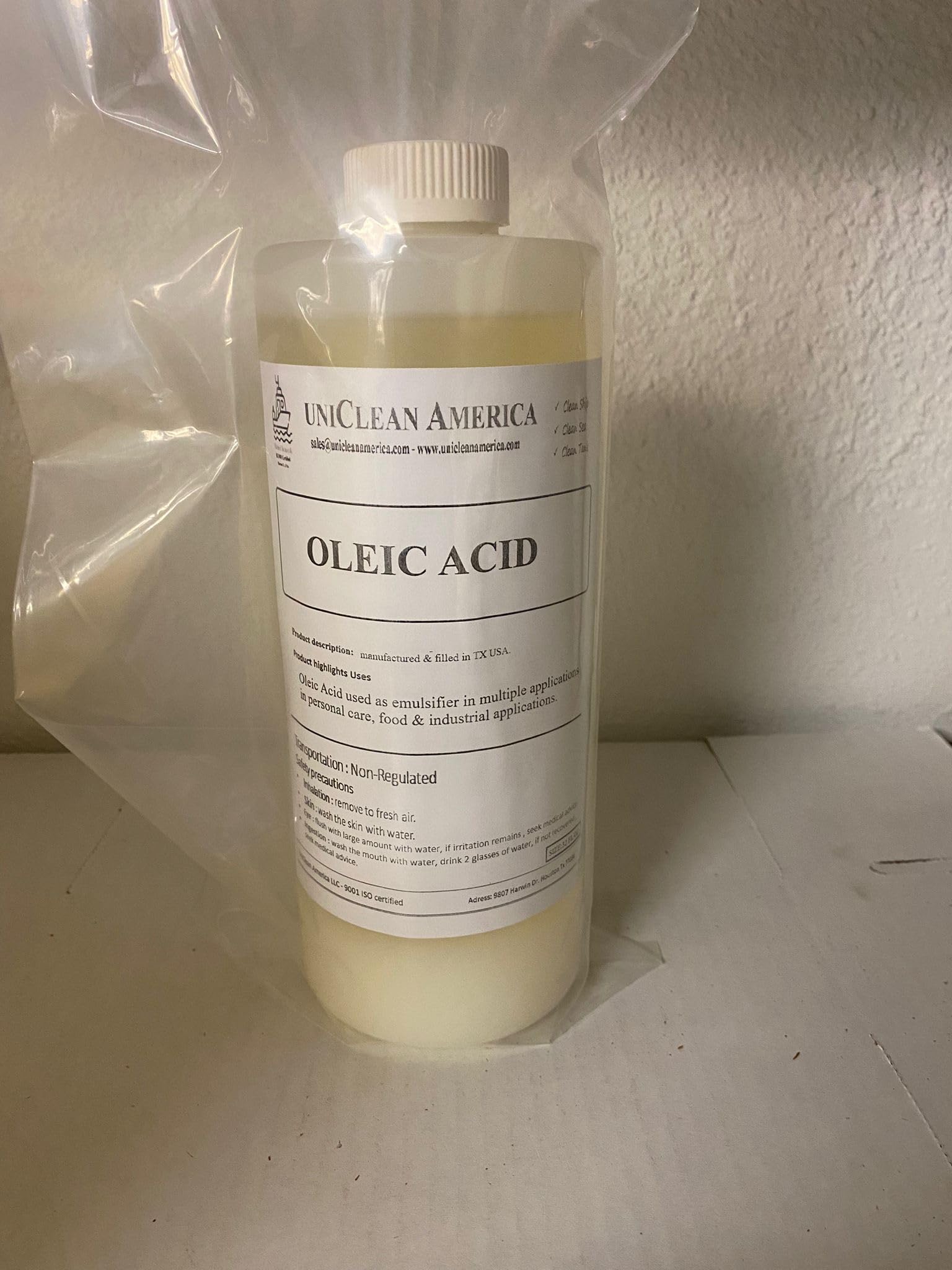 Oleic Acid - High Purity Grade - Made in USA - Size: 16 fl oz