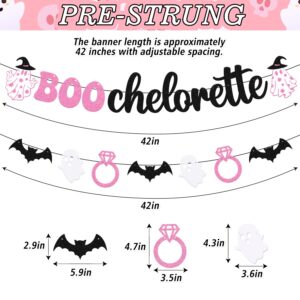 Halloween Bachelorette Party Decoration Hallow Boochelorette Banner Bride or Die Backdrop Rip Halloween Gothic Death Bride to be Bridal Shower Engagement Wedding Party Decor