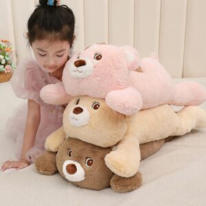 XMV 26 inch 5 lbs Bear Weighted Stuffed Animals, Large Weighted Plush Animal, Cute Plush Toy Pillow, Soft Bear Plushie Gifts for Adults, Kids, Boys and Girls(Brown)