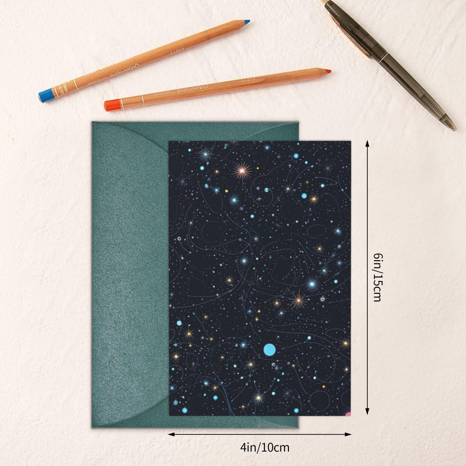 Greeting Cards with Envelopes Half-Fold Blank Cards Constellation Star Clusters Galaxies Greeting Cards Thank You Cards Happy Birthday Cards Note Cards for Graduation Holiday Wedding Invitations 4 x 6 inch