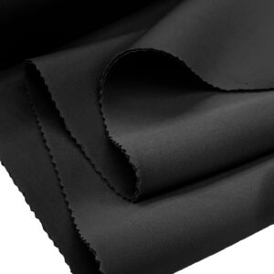 New Creations Fabric & Foam Inc Neoprene Scuba Super Techno Fabric, 2mm Thick, Solid Colors, Sold by The Yard (Black)