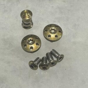 Gold Bronze Stainless Steel Torx Screws & Thumb Stud For Kizer Drop Bear Knife