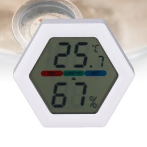 Digital Hygrometer Thermometer, Indoor Hygrometer Thermometer Comfort Indicator Clear Display Versatile Room Humidity Gauge Thermometer for Living Room Kitchen Office