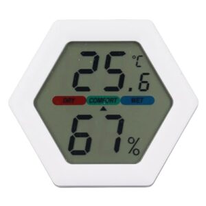 digital hygrometer thermometer, indoor hygrometer thermometer comfort indicator clear display versatile room humidity gauge thermometer for living room kitchen office