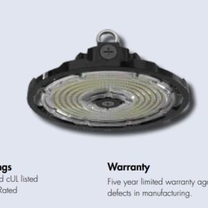 TCP Economy LED UFO High Bay - 145 LPW, 0-10V Dimming, IP65 Rated, 50,000 Hours Lifespan, 4000K/5000K CCT, Energy Efficient Commercial Lighting for Warehouses, Retail, Gyms - 115W/160W/200W