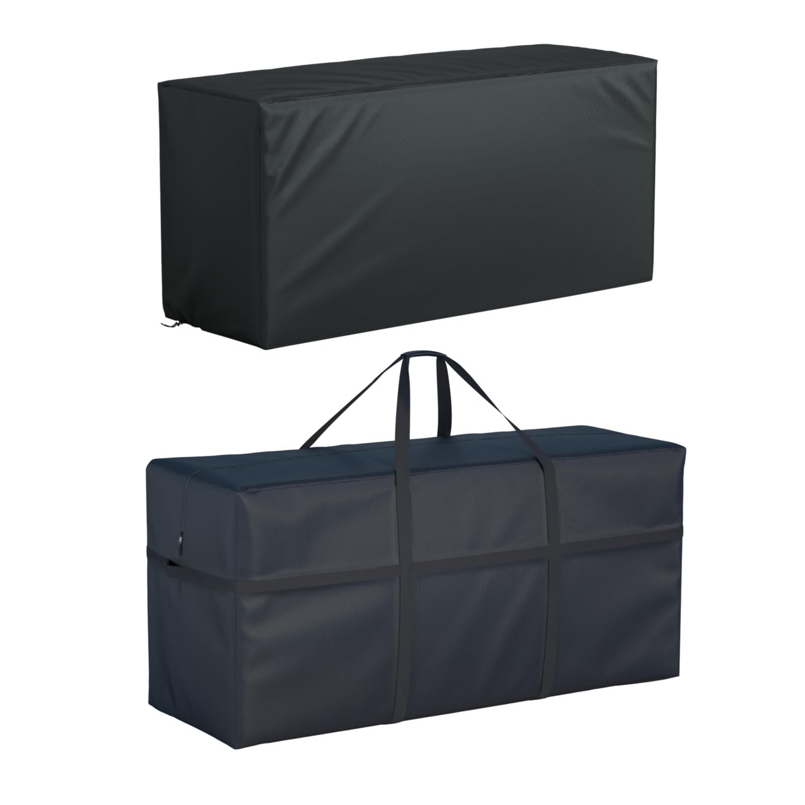 Heavy Duty 600D Waterproof Patio Extra Large Outdoor Cushion Furniture Storage Bag with Handles with Zipper L 65“ x W 22” x H 30”, Storage Bag with Waterproof Cover