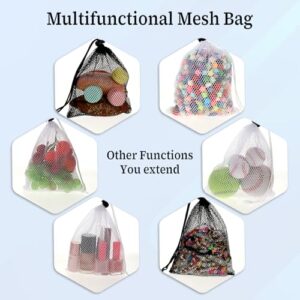 10pcs Small Mesh Drawstring Bags with Cord Lock,7.5 x 6 In Small Mesh Bags for Travel and Organizing Mesh Storage Bag for Laundry Travel Beach Toys Seashell Collecting