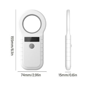 New Upgrade Pet Microchip Scanner, 134.2kHz High Accuracy Rechargeable Animal Handheld RFID Reader, Portable Pet Microchip Kit for Dogs ID Tag FDX B (ISO11784 11785)