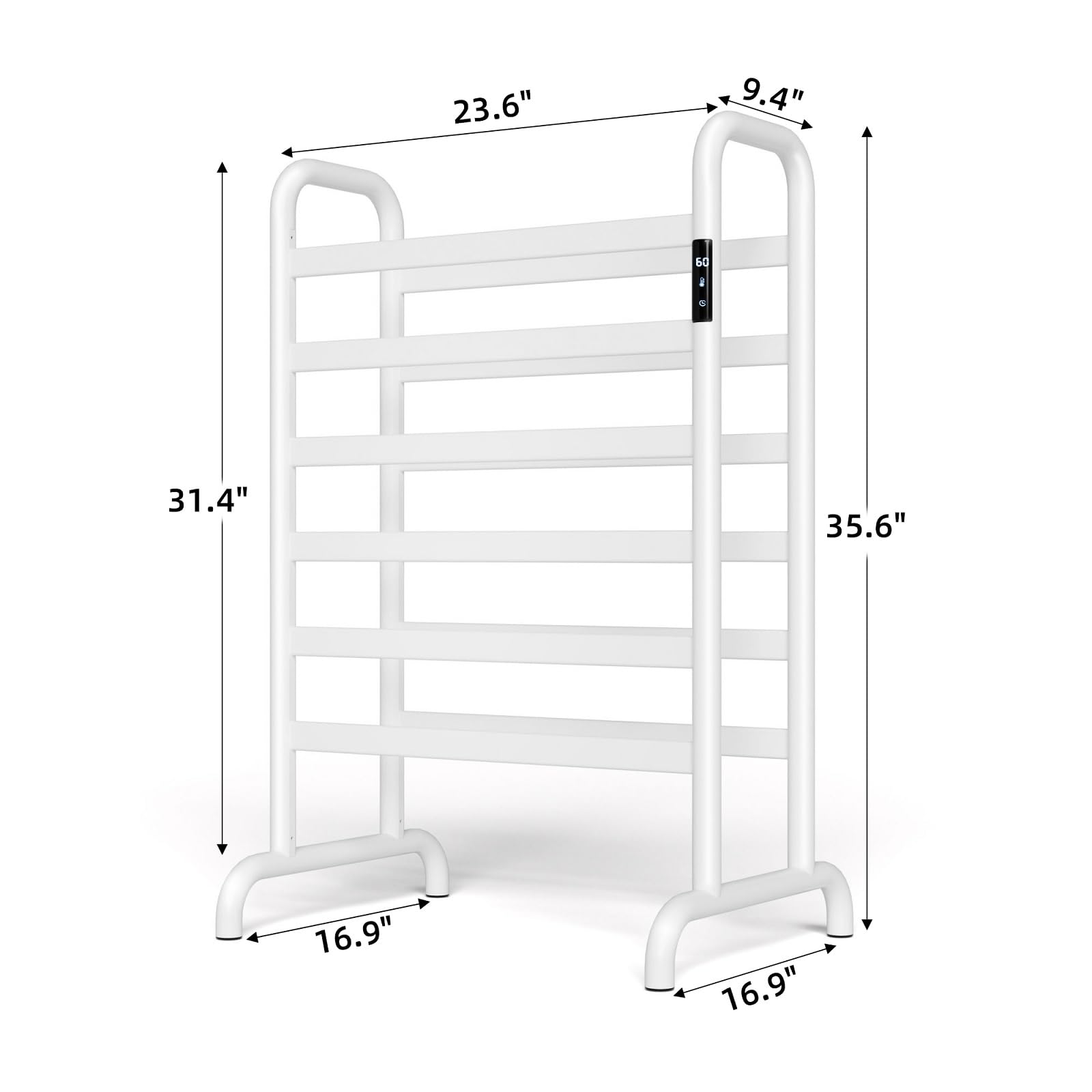 XIHAADOY Towel Dryer for Bathroom, Electric Towel Warmer, Towel Warmer Rack for Bathroom, Heated Towel Rack Freestanding, White,Two Layers