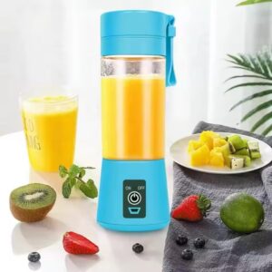 16oz portable blender, usb rechargeable personal size blenders, smoothie blender with 6 blades for protein & shakes, mini juicer with extra handle lid for travel sports outgoing