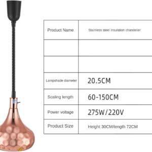 for Heating Food Lamp, Retractable Lamp for Heating Food, Pendant Lamp for Heating Food, Commercial Heating Lamp (D)