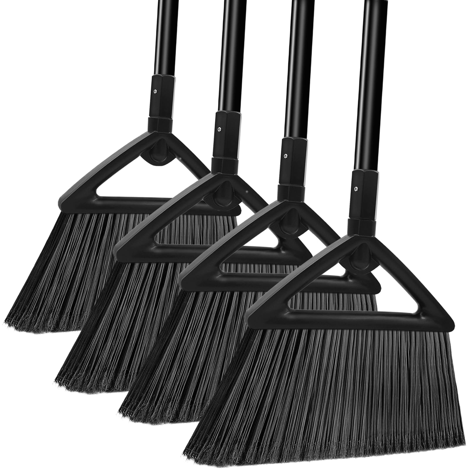 PUTNATRUE Heavy Duty Broom Outdoor and Indoor,Upgraded Commercial Broom Angle Brooms for Sweeping Indoor/Outdoor,Perfect House Kitchen Broom Garage Broom and Black Broom of Courtyard Restaurant