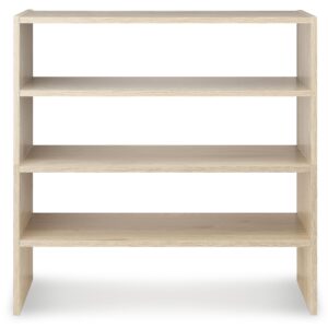 Whitmor Wood Stackable 2-Shelf Shoe Rack, White Oak, 24 inches