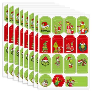 120 pcs christmas gift tags - christmas presents stickers - self adhesive christmas gift name labels gift wrap -christmas wrapping paper stricker holiday decor (ccc)