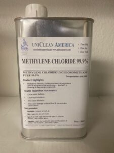 methylene chloride 99.9% purity - dichloromethane - made in usa - 1 liter / 34 fl oz