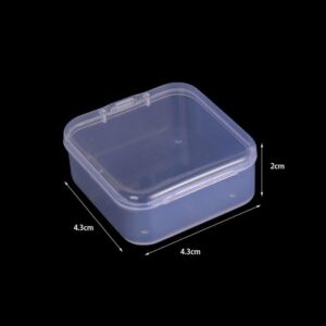 5pcs Clear Plastic Jewelry Storage Containers,Mini Square Box Empty Case with Lid Jewelry Boxes Jewelry Accessories,Hardware or Other Small Crafts Baskets,Lidded Storage Bins and Containers