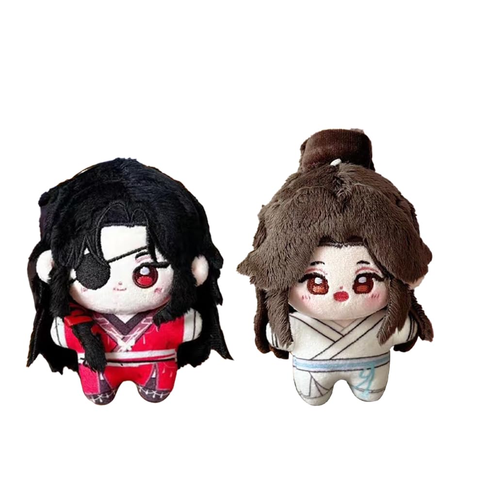 QAHEART 2pcs Xie Lian Soft Figure Hua Cheng Figure Throw Pillow 10cm Mini Anime Hug Pillow Schoolbag Wallet Pendant Charm Home Sofa Decoration