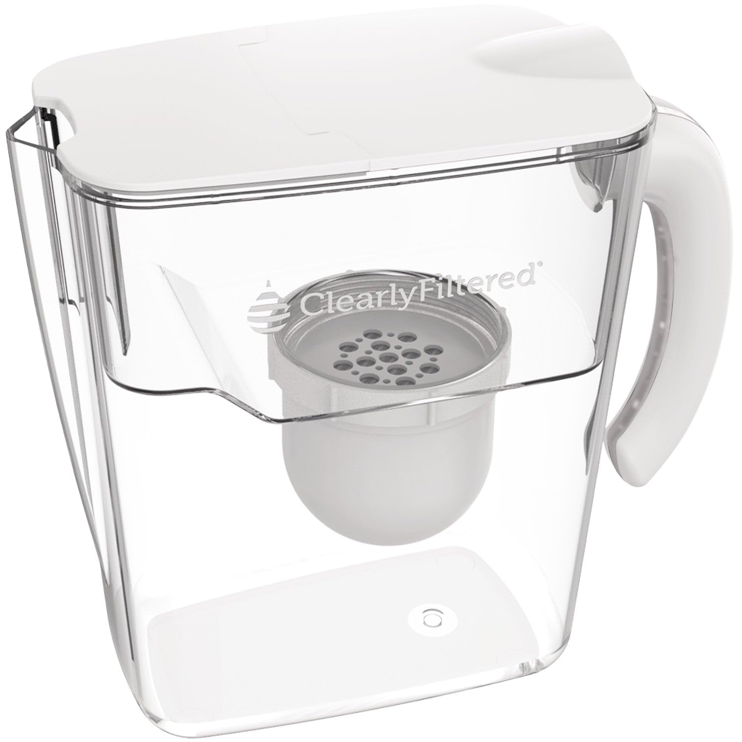 Clearly Filtered No.1 Filtered Water Pitcher/Updated Model/Targets 365+ Contaminants e.g. Fluoride Chlorine PFAS Microplastics Lead Arsenic BPA/BPS Free (Pitcher Includes 1 Filter)