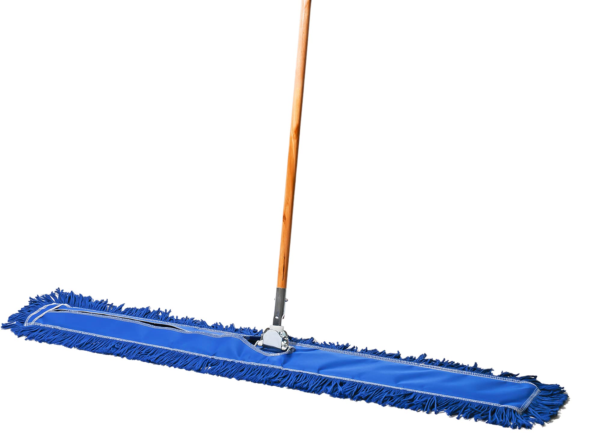 48 Inch Blue Dust Mop with Wood Handle and 48 Inch Dust Mop Refill Bundle - 1 Mop Sets and 4 Refills