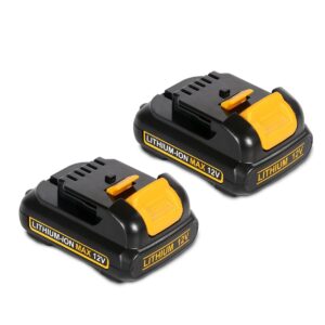 xmenany 2pack 3.0ah dcb120 battery replacement for dewalt 12v battery max lithium-ion dcb120 dcb123 dcb127 higher capacity