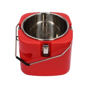 Insulated Soup Container,2.5 Gal Portable Commercial Soup Pan Insulated Soup Container Large Insulation Barrel Cooler Carrier Stainless Steel Lining w/Lid,for Camping Kitchens Restaurants