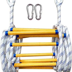 Emergency Fire Escape Ladder 2-10 Story Safety Balcony Fire Rope Ladders with Carabiners Ladder for Home Window Railing Treehouse