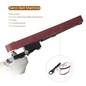 Electric Belt Grinder Belt Sander Attachment Angle Grinder Modified Sand Belt Machine Pipe Belt Sander Polisher Belt Sanders Polisher Suitable for 100 Angle Grinder (COLOR:red)