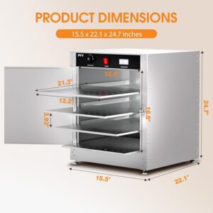 PYY Commercial Hot Box Food Warmer Cabinet - Portable 4-Tier Insulated Warming Cabinets Food Pan Carrier with Water Tray, Perfect for Food Pans, Ideal for Storing Pizza, Chicken, Restaurant