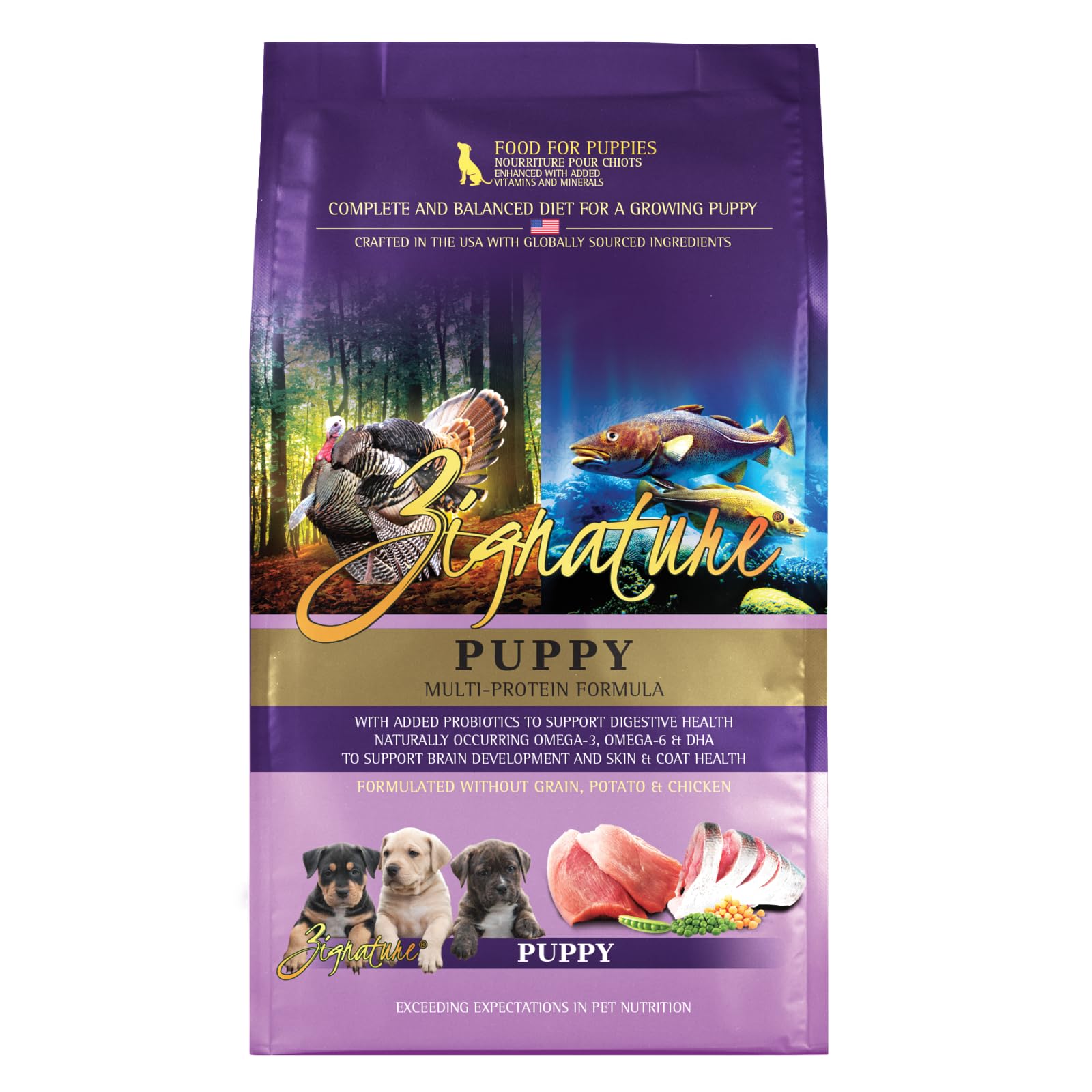 Zignature Puppy Formula Dry Dog Food, 25lb Bag