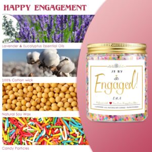 Engagement Gifts for Couples, in My Engaged ERA! Scented Candle, Engagement Party Decorations, Engagement and Bridal Shower Gifts for Her, 7oz Natural Soy Lavender Candle with 50+ Hours Burn Time