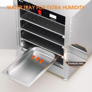 PYY Commercial Hot Box Food Warmer Cabinet - Portable 4-Tier Insulated Warming Cabinets Food Pan Carrier with Water Tray, Perfect for Food Pans, Ideal for Storing Pizza, Chicken, Restaurant