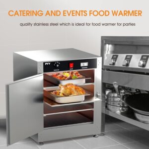 PYY Commercial Hot Box Food Warmer Cabinet - Portable 4-Tier Insulated Warming Cabinets Food Pan Carrier with Water Tray, Perfect for Food Pans, Ideal for Storing Pizza, Chicken, Restaurant